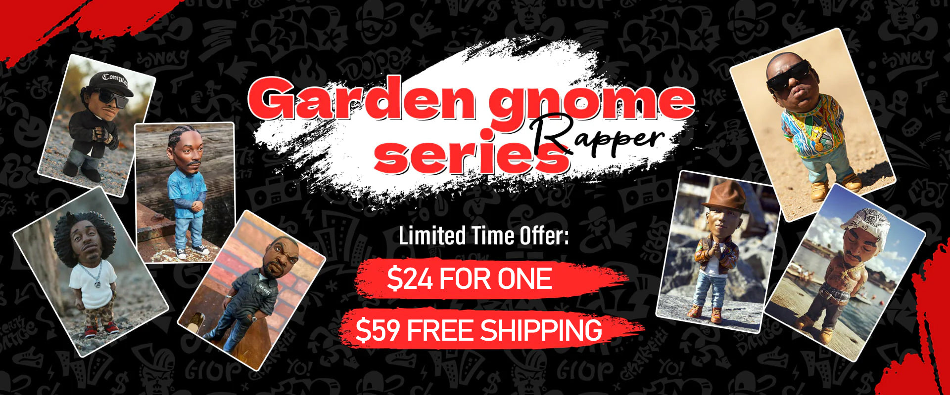 Gangster Rapper Sculpture Garden/Home Decor - Stoopelf